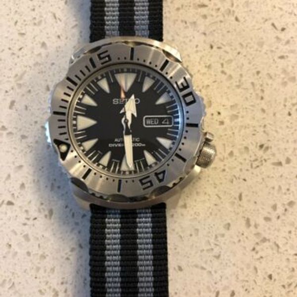 Seiko Superior Diver SRP307 Wrist Watch for Men (Black monster Gen 2 ...