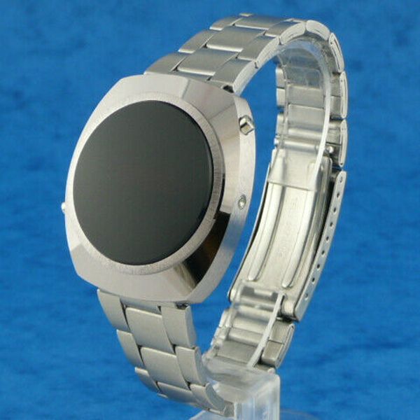 Microsonic NOS Rare Old Vintage 1970s Digital LED L.E.D LCD Mens Swiss ...