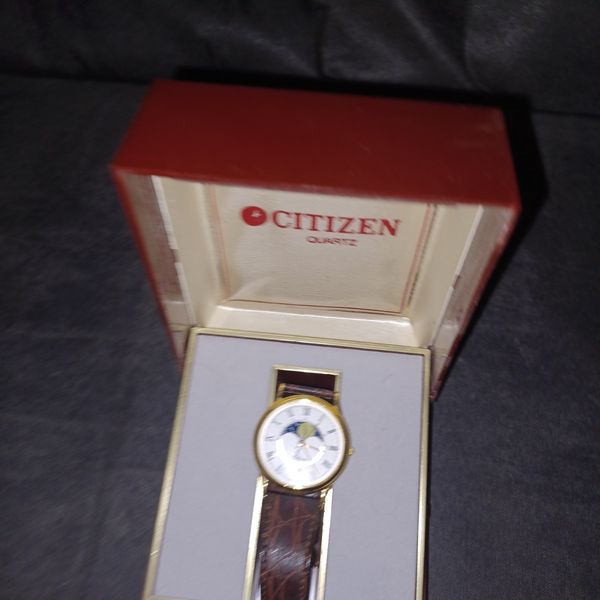 Vintage Citizen Elegance 6350-G30241K Triple Calendar Moon Phase Day ...