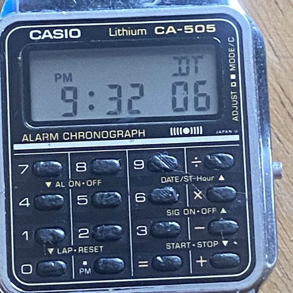 Casio Lithium CA-505 Module 437 Calculator Qaurtz Vintage Watch ...