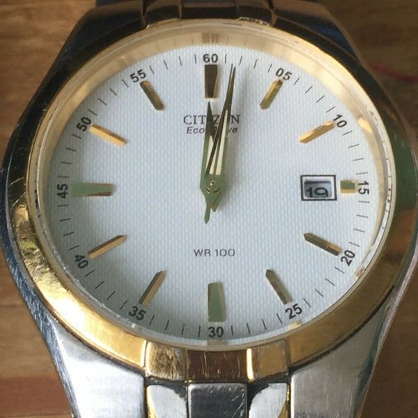 MEN'S CITIZEN ECO DRIVE STAINLESS STEEL WATCH E111 S049521 ...