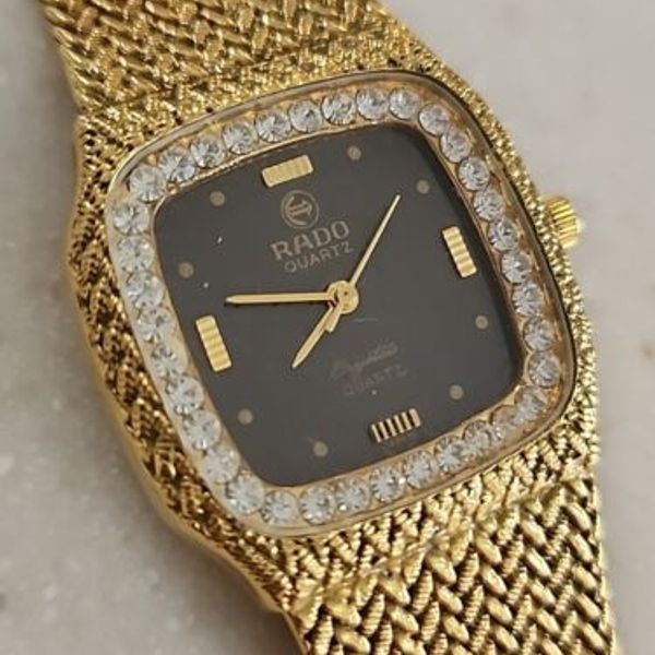 Vintage Holographic Face RADO Crystal Quartz Watch, Swiss Made WORKS ...