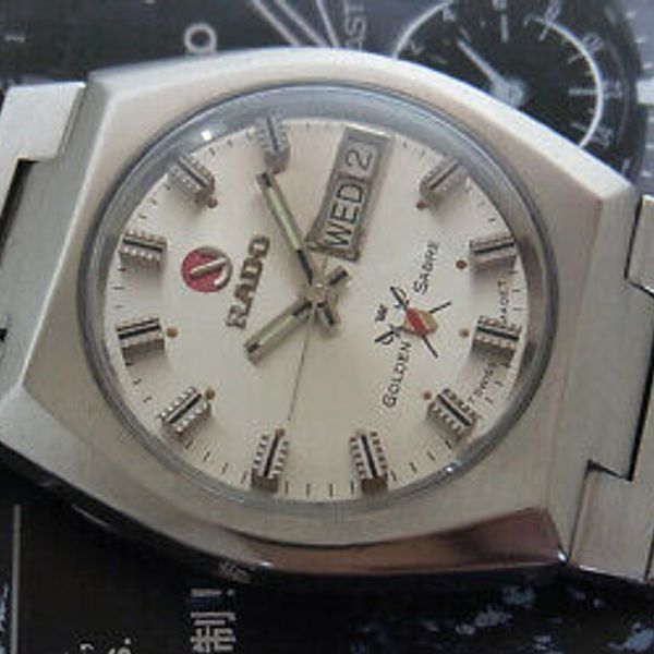NICE & RARE VINTAGE RADO GOLDEN SABRE AUTOMATIC SWISS MADE WATCH ...