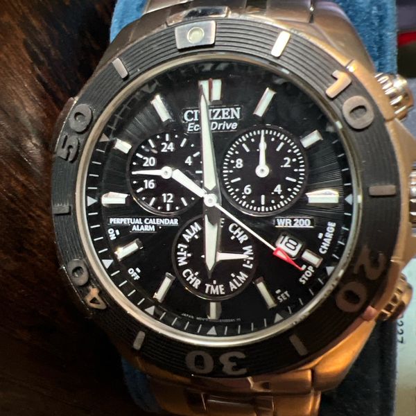 Menâ s Watches Citizen Eco Drive Perpetual Calendar Alarm WR 200 ...