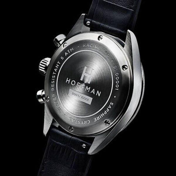 Hoffman RACING 40 Octane Yellow Chronograph Hybrid Quartz Mechanical ...