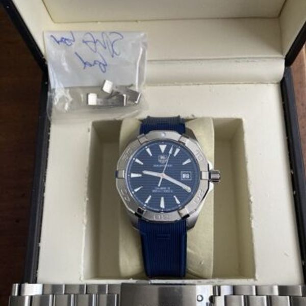 Mens Tag Heuer Aquaracer Blue Face Automatic | WatchCharts Marketplace