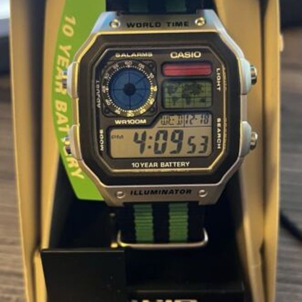 Mens New Casio World Time AE-1200WH Modded | WatchCharts Marketplace
