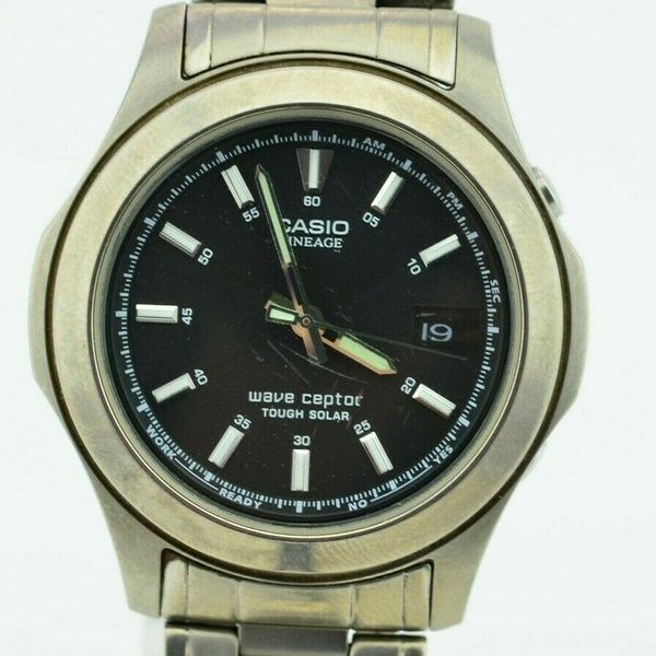 Vintage Casio Linage Wave Ceptor Tough Solar Watch LIW-100TDJ 4315 G979 ...