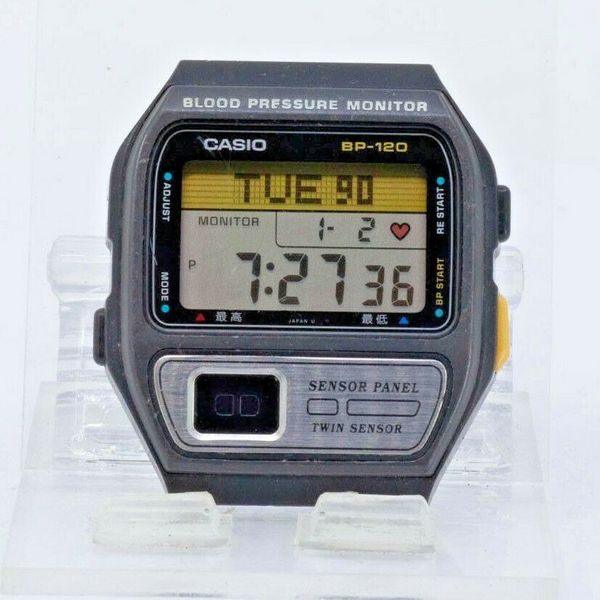VINTAGE CASIO BP-120 MODULE 1101 BLOOD PRESSURE WATCH JAPAN ...