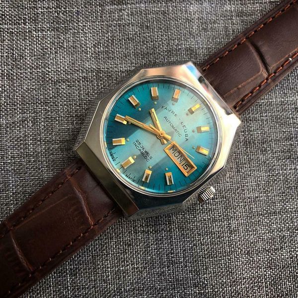 Vintage Favre Leuba Crystal Incabloc 25 Jewels Automatic Gents Watch, Rare,Swiss | WatchCharts ...