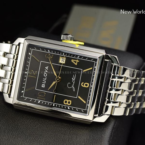 Bulova Men's Frank Sinatra Sapphire Crystal Stainless Steel Band Watch ...