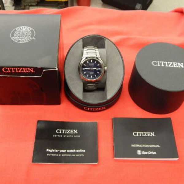 Men's Citizen Eco-Drive Titanium Saphire Watch E111-S078369 ...