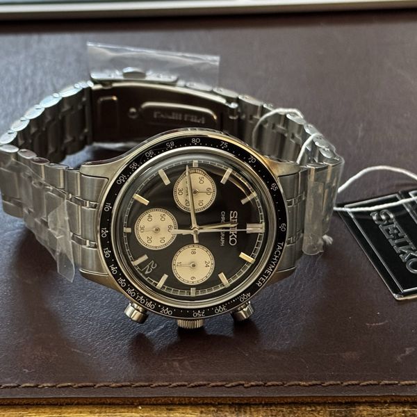 Seiko Chronograph Tachymeter Quartz Stainless Steel Men's Watch ...