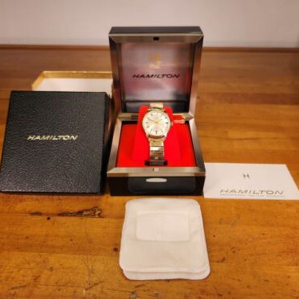 VINTAGE c1968 HAMILTON THINLINE 6500 WRISTWATCH 10k GP W/Box And Paper ...