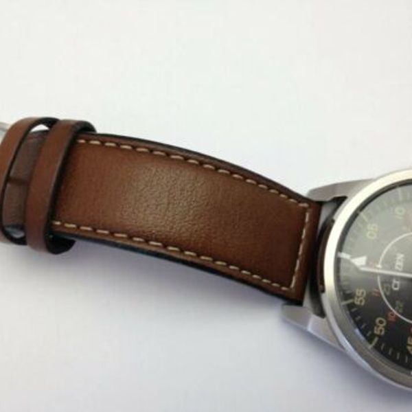 CITIZEN Eco Drive Aviator J810-S090822 Stainless Steel Leather ...