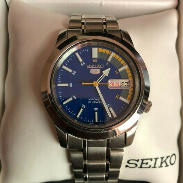 Seiko 5 Sports Blue Watch - SNKK27 - Lightly Used - Light scratches on ...