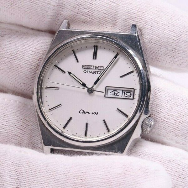 Vintage SEIKO QUARTZ CHRONOS 8123-7130 FOR PARTS OR REPAIR Watch JAPAN ...