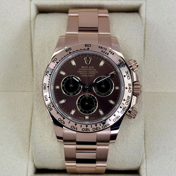 FSOT:2021 Rolex Cosmograph Daytona 40mm 116505 Rose Gold Chocolate Dial ...