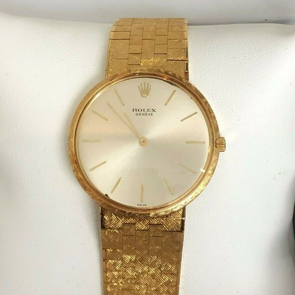 1960's Rolex Brevet Demande Ref 9820 Manual 18k Solid Gold Ultra Thin ...