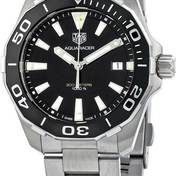 WAY111A.BA0928 Tag Heuer Aquaracer Black Dial Quartz 300 meters Mens ...