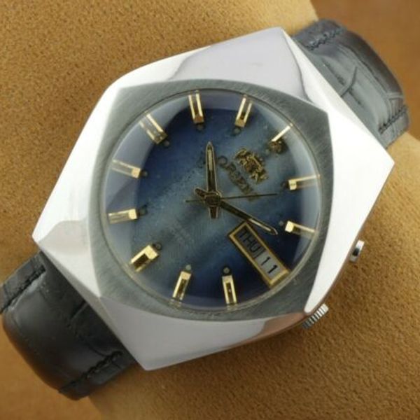 VINTAGE ORIENT 46943 AUTOMATIC MEN'S JAPAN WORKING WRIST WATCH ...37MM ...