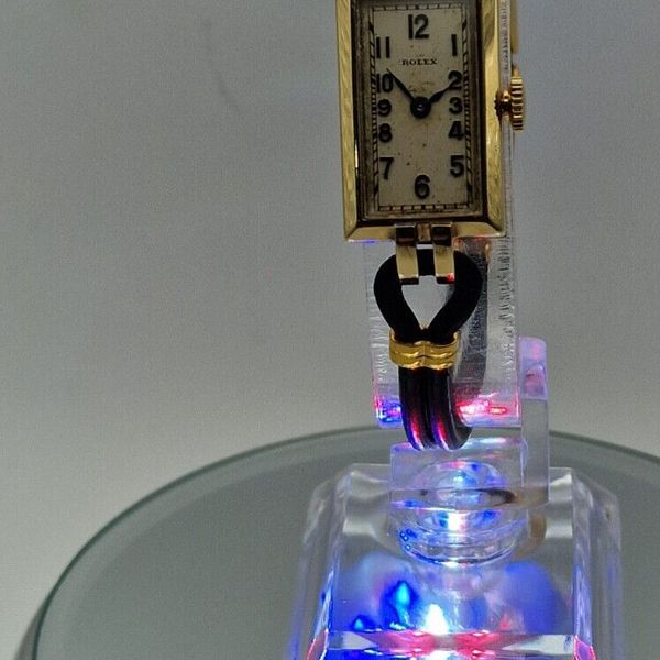 Rolex 9ct Gold Lady's Vintage 1930's Tank Style Hand Wound Mechanical ...