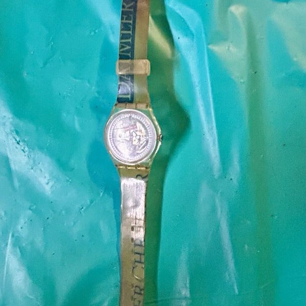 Vintage Swatch GZ157 Daimler Chrysler Clear Skeleton Men's Wristwatch ...