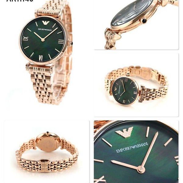 Emporio Armani AR11145 Rose Gold Mother of Pearl Luxury Wrist Watch for ...