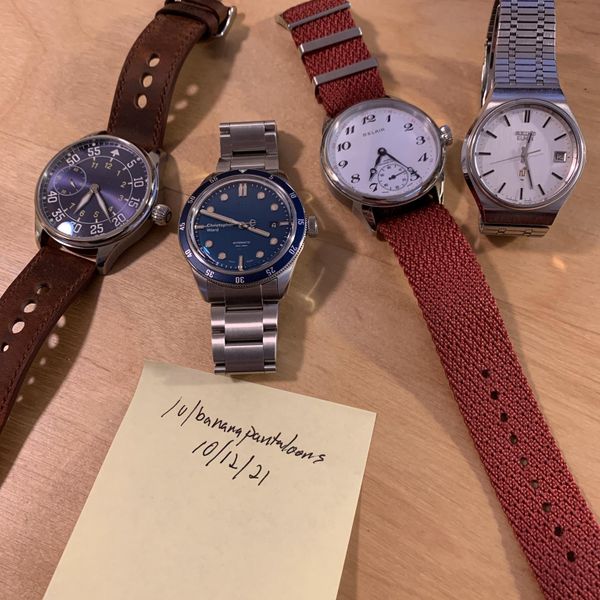 [WTS] 1954 Hamilton 917 10s pocket watch conversion - blue dial pilot ...