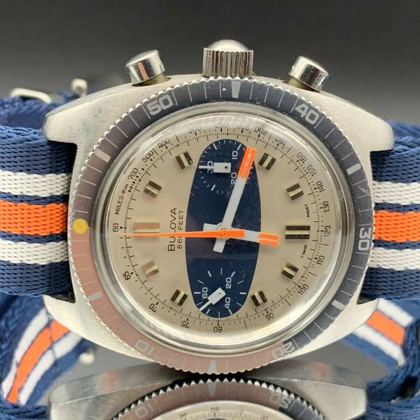 Bulova Surfboard 666 FT - Vintage Dive Watch - RARE Devil Diver ...