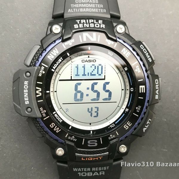 CASIO SGW-1000 (3439) Triple Sensor Compass Alti Baro Thermo 53mm - New ...
