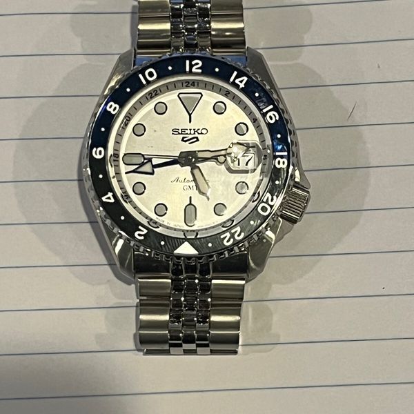 Seiko 5 Five Sports SSK033 GMT Automatic Watch 100 Meter White Dial ...