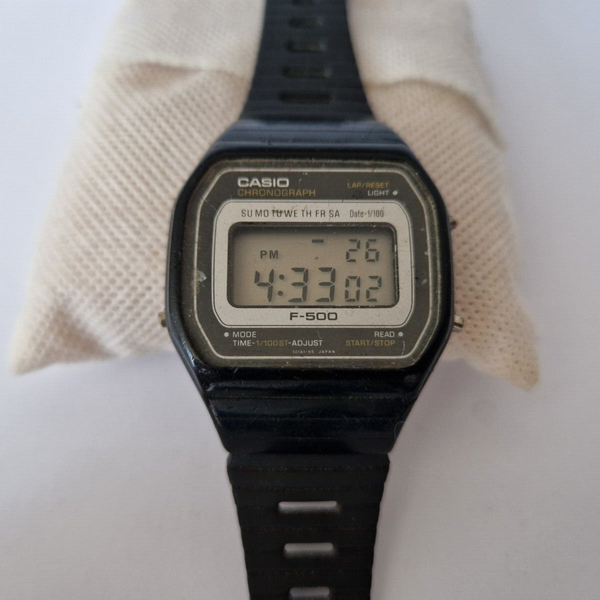 Casio F-500 Chronograph -Digital - Quartz -Black Case | WatchCharts ...