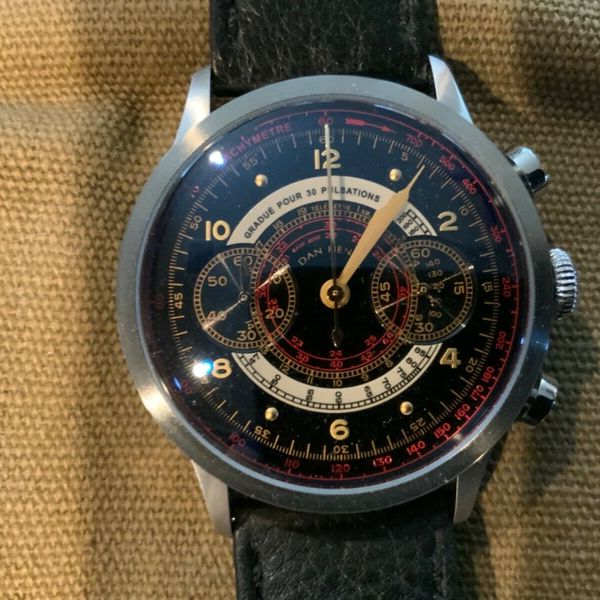 MENS LIMITED EDITION BLACK DIAL DAN HENRY 1939 MILITARY CHRONOGRAPH ...