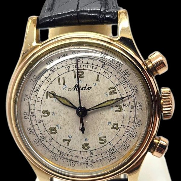 Extremely Rare Mido Multi-Centerchrono cal. 1300 1940s chronograph ...