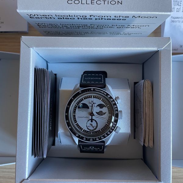 Omega x Swatch Bioceramic MoonSwatch "Mission to Earthphase" NUOVO NEW ...
