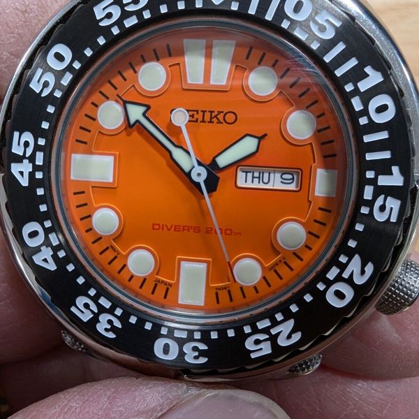 Seiko Sawtooth dive watch orange | WatchCharts Marketplace