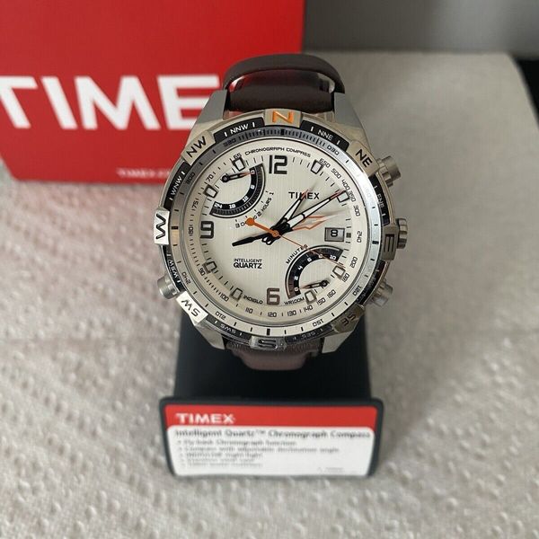 Timex Intelligent Quartz Compass Watch-Fully Functional-Box And Papers ...