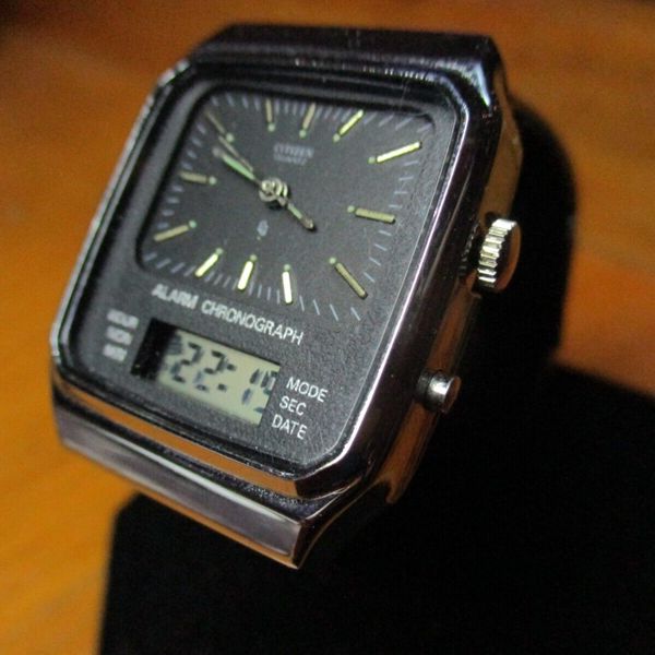 VTG RARE CITIZEN ALARM CHRONOGRAPH DIGI ANI MANUAL WIND & QUARTZ ...