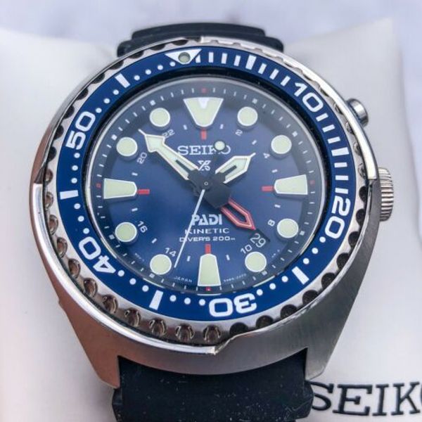 Seiko SUN065 Special Edition PADI Kinetic GMT Diver Watch. Free ...