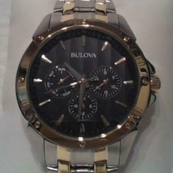 Bulova 98C120 Men's Dress Two Tone Chronograph Watch $595 - READ ...