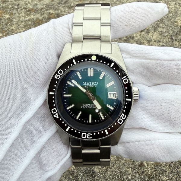 Orologio Seiko Mod Watch Scuba master Nh35 Diver Automatic Custom Green ...