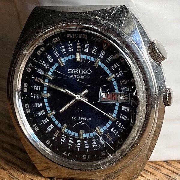 Vintage Seiko 7006-6039 Daini Stainless Calendar Day Date Automatic ...