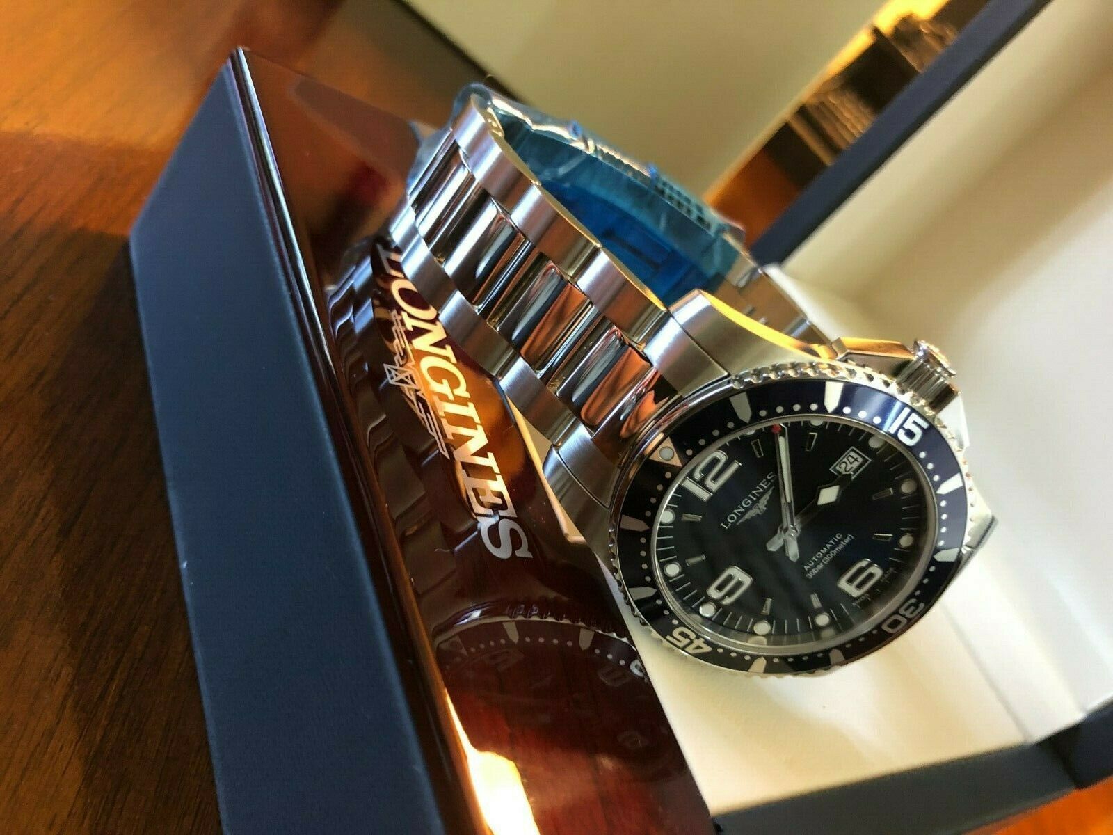 Longines HydroConquest Automatic Blue Sapphire 41mm Dive L37424966 ...
