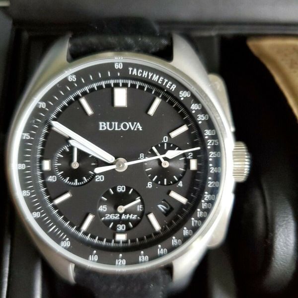 Bulova 96B251 Moon Apollo Lunar Pilot Special Edition Men Watch - Black ...
