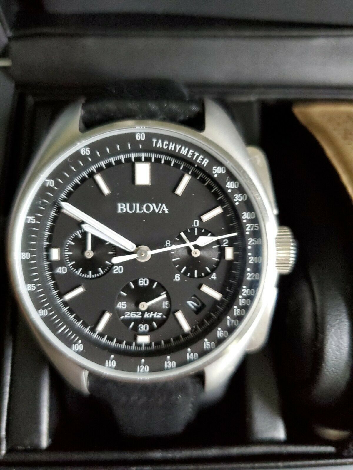 Bulova 96B251 Moon Apollo Lunar Pilot Special Edition Men Watch - Black ...