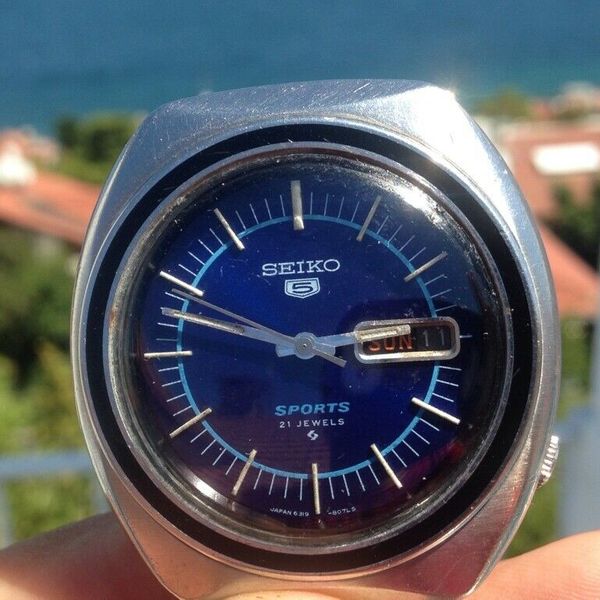 Rare Vintage Seiko 5 Sports original dial 6319-8070 Automatic 21 Jewels ...
