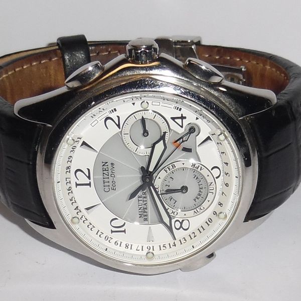 CITIZEN ECO DRIVE MINUTE REPEATER WRISTWATCH WITH BOX. G900-T009379 ...