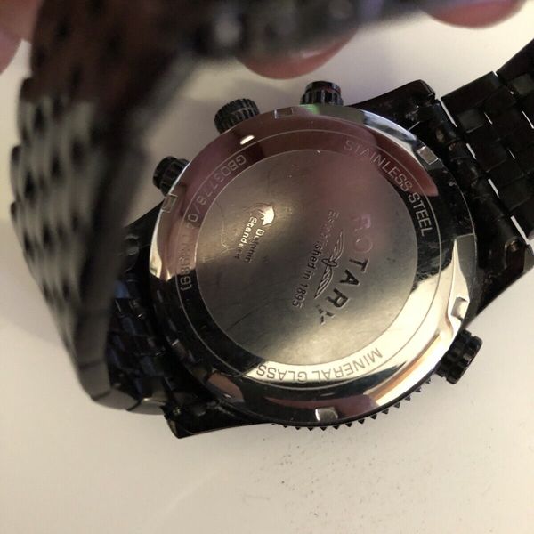 Rotary GB03778/04 Multi Dial Chronospeed Quartz Men's Watch - Black ...