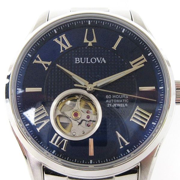 [Used] Bulova BULOVA watch classic automatic Wilton mechanical self-winding 21 stones open heart ...